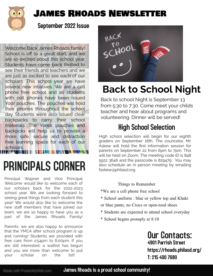 James Rhoads School – The School District of Philadelphia